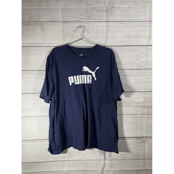 Puma | Shirts | Puma Mens Blue Logo Tshirt Size 3xl | Poshmark